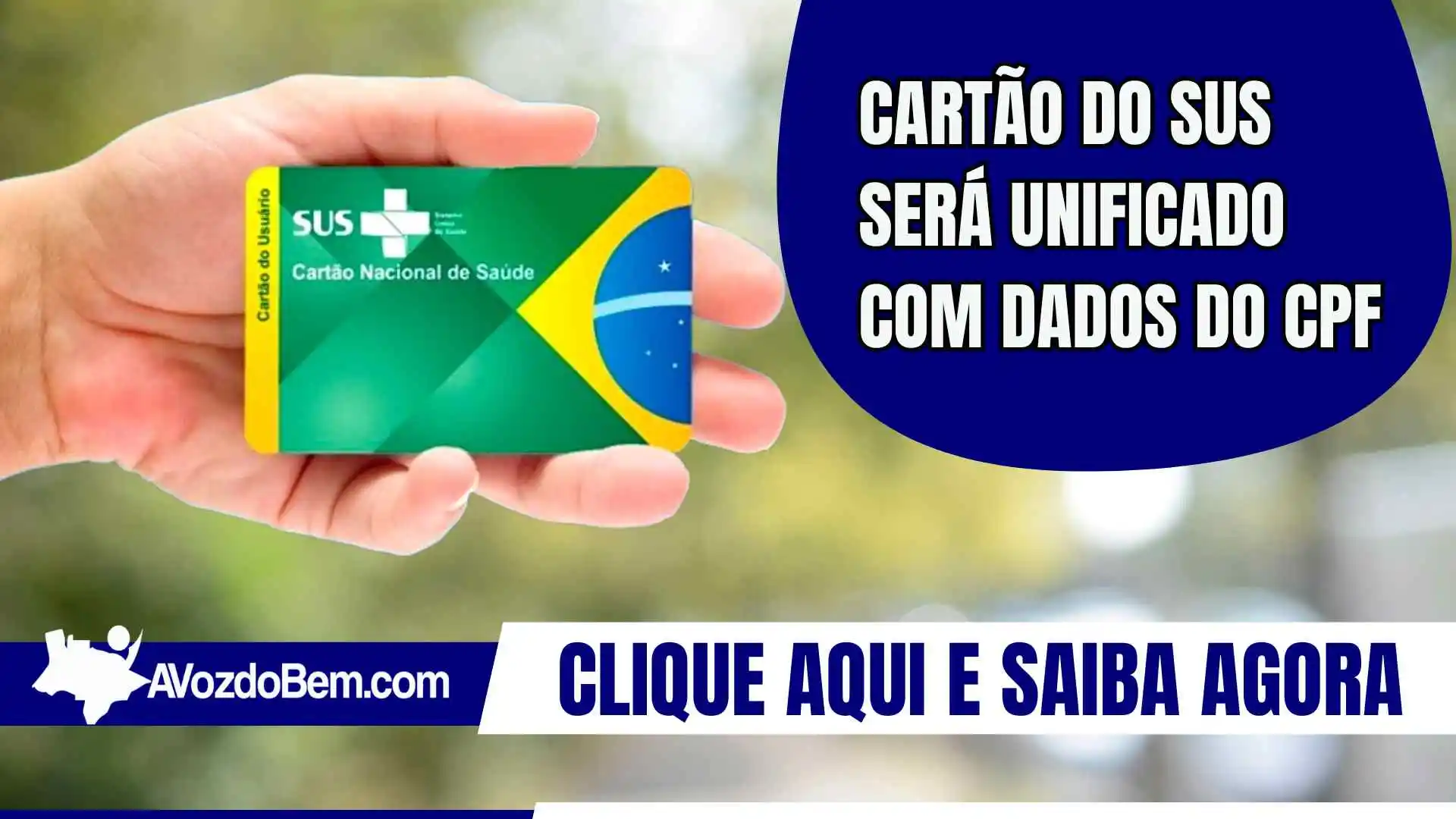 Cartão do SUS será unificado com dados do CPF