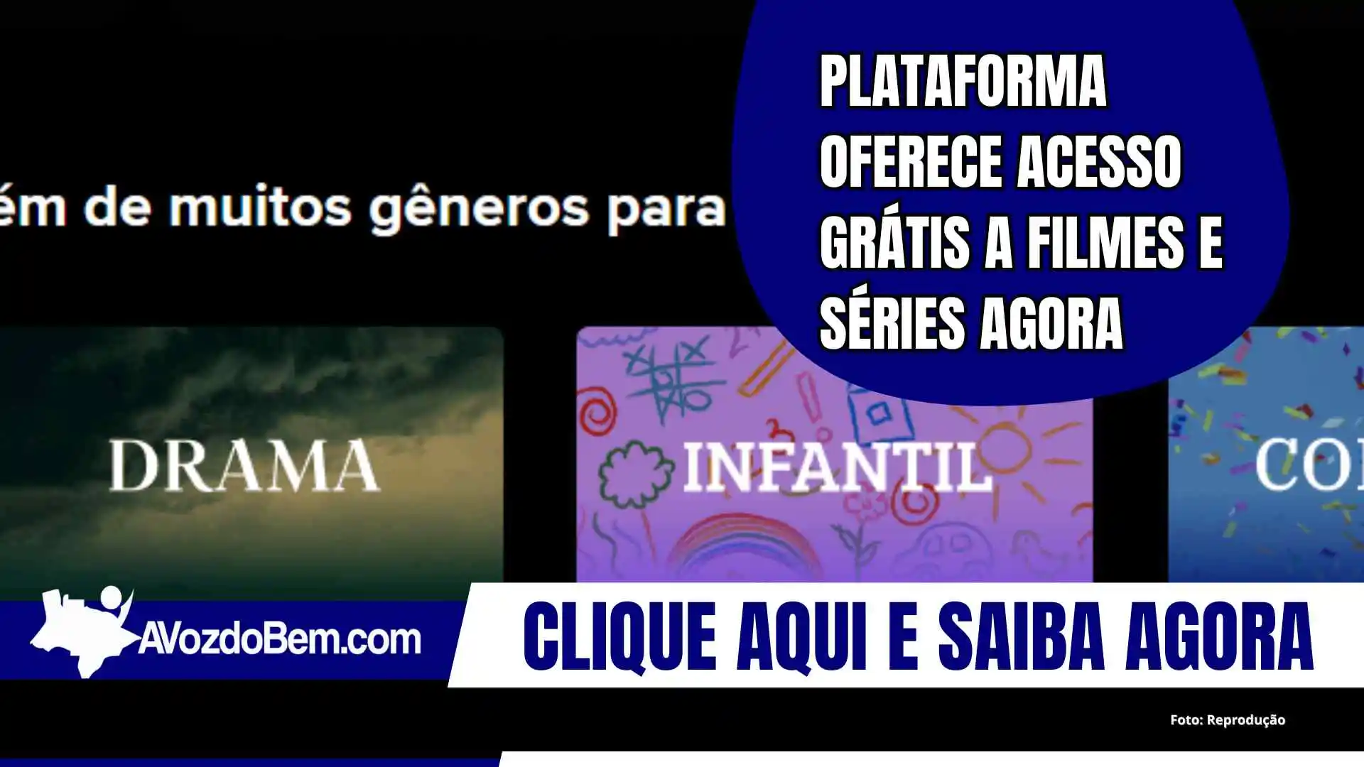 Plataforma oferece acesso grátis a filmes e séries agora